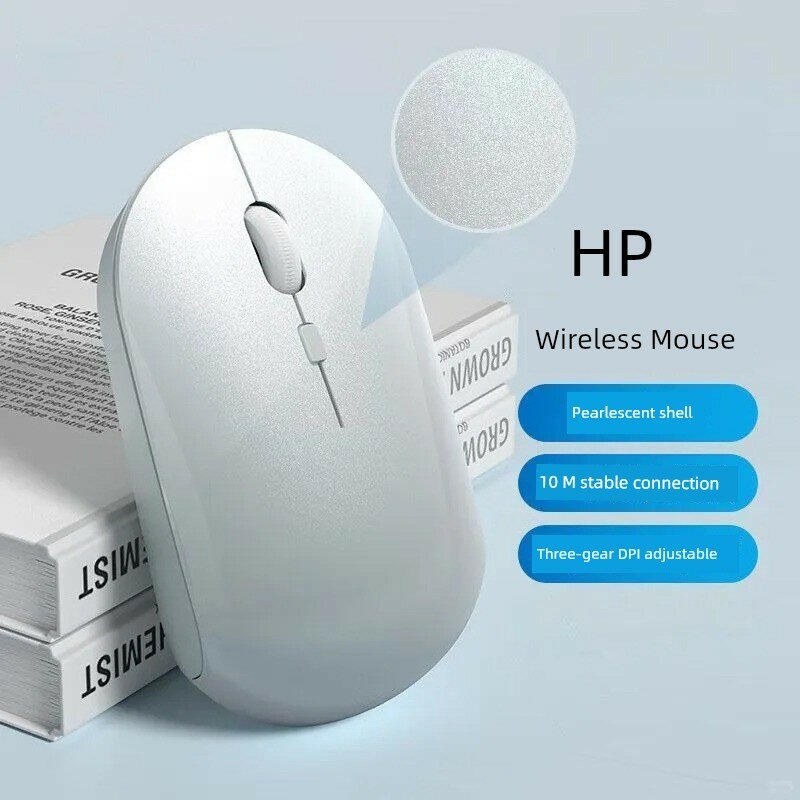 Беспроводная мышь HP с Bluetooth, бесшумная, перезаряжаемая, портативная, для ноутбуков, для мужчин и женщин, для