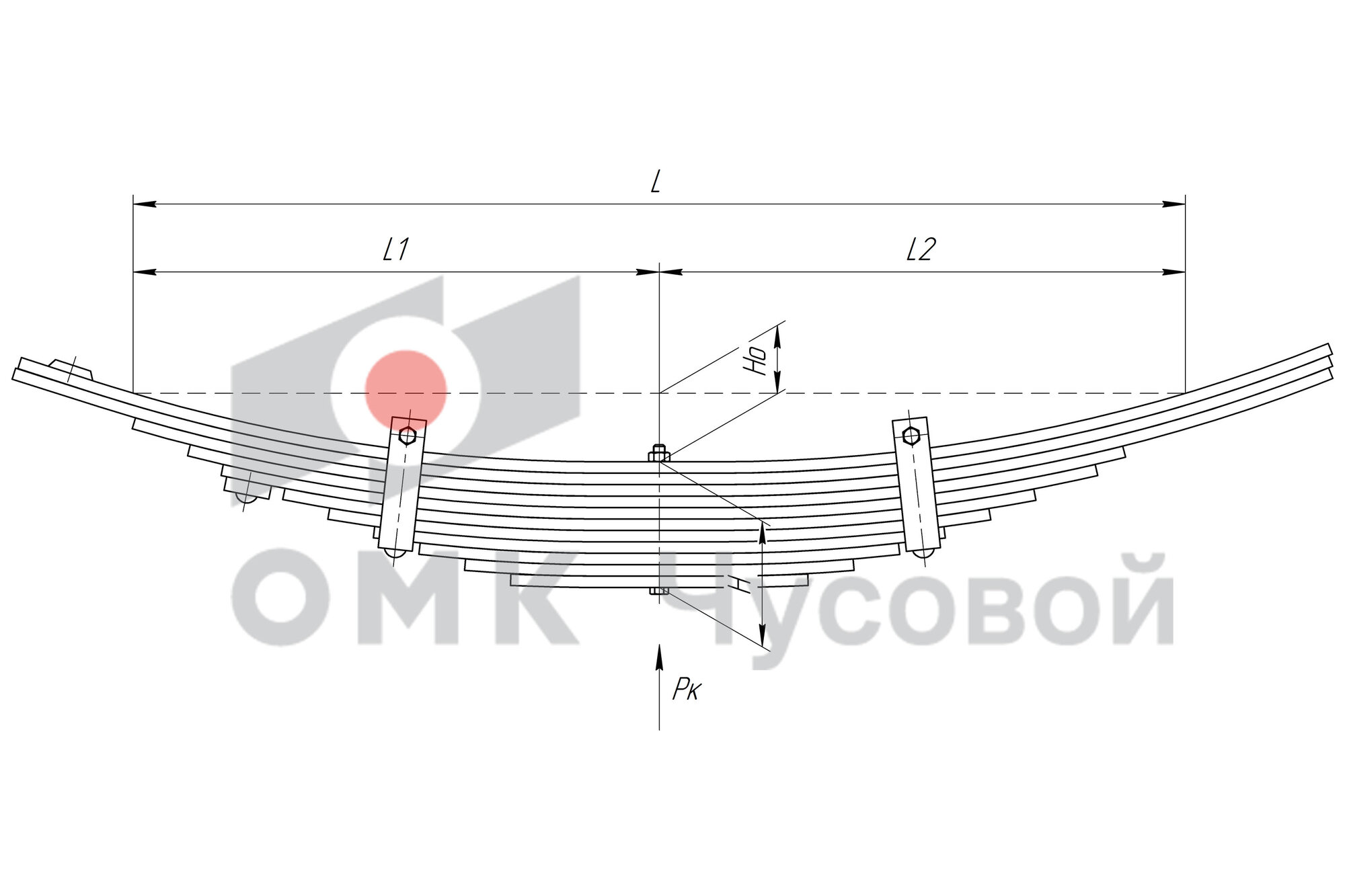 Рессора для прицепа МАЗ 8571 11 листов