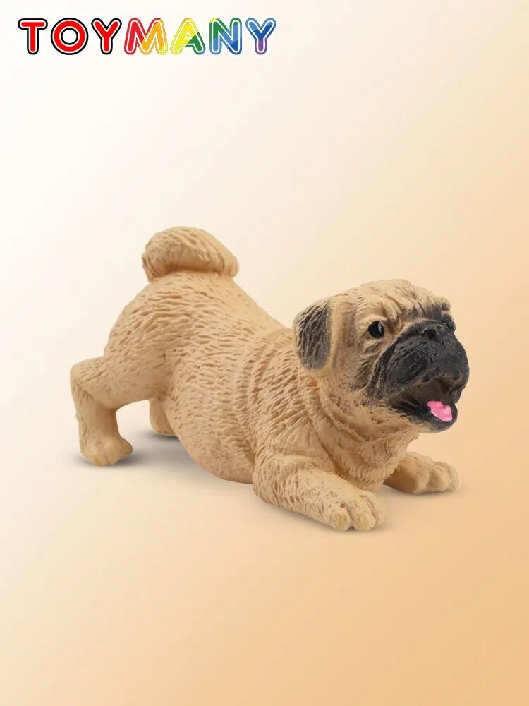 Toymany фигурка домашнего животного, Мини-игривый щенок мопса, 45X19X23mm