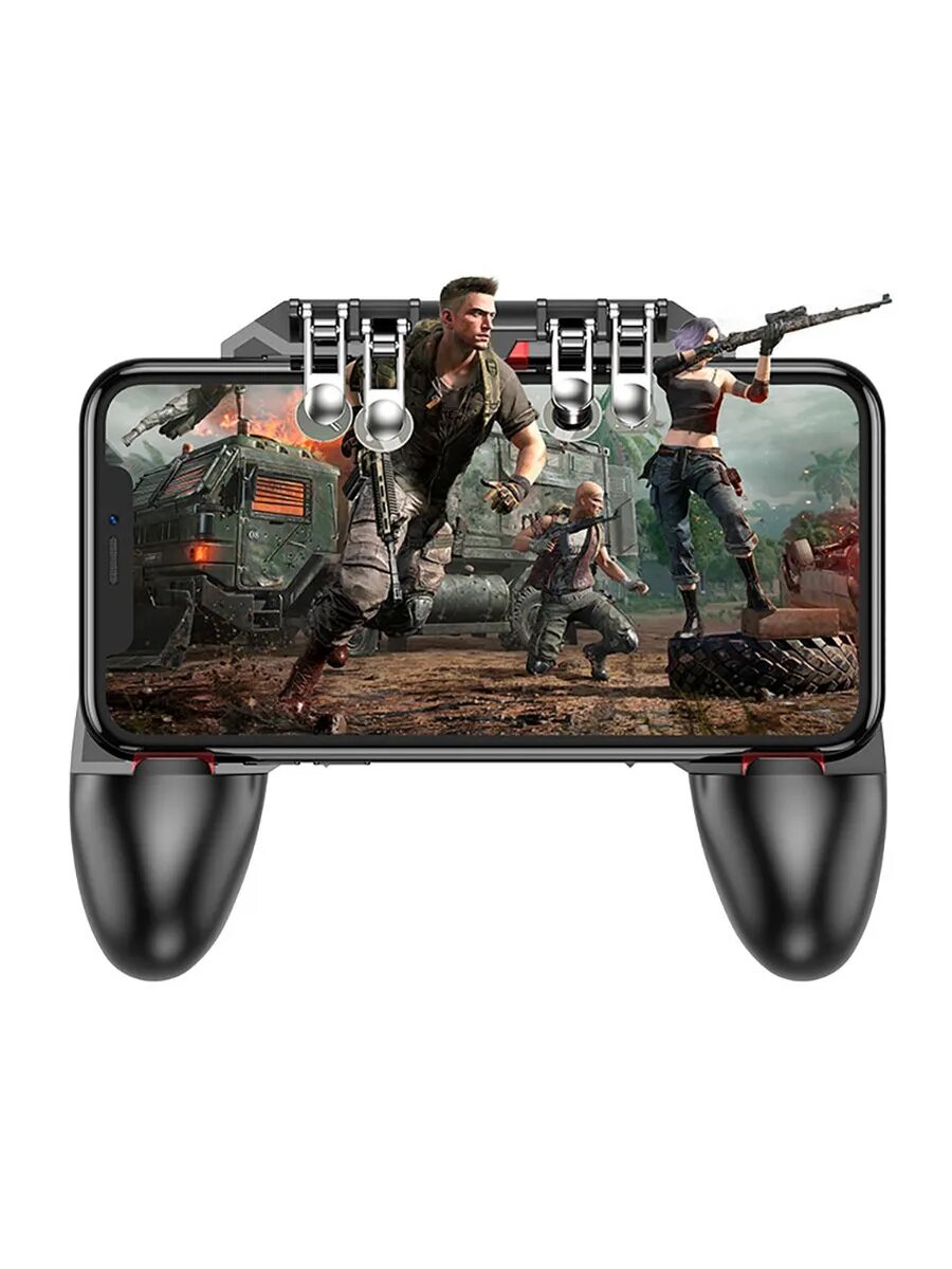 Игровой держатель для телефона Hoco GM7 Eagle, черный (геймпад-триггер для смартфона)