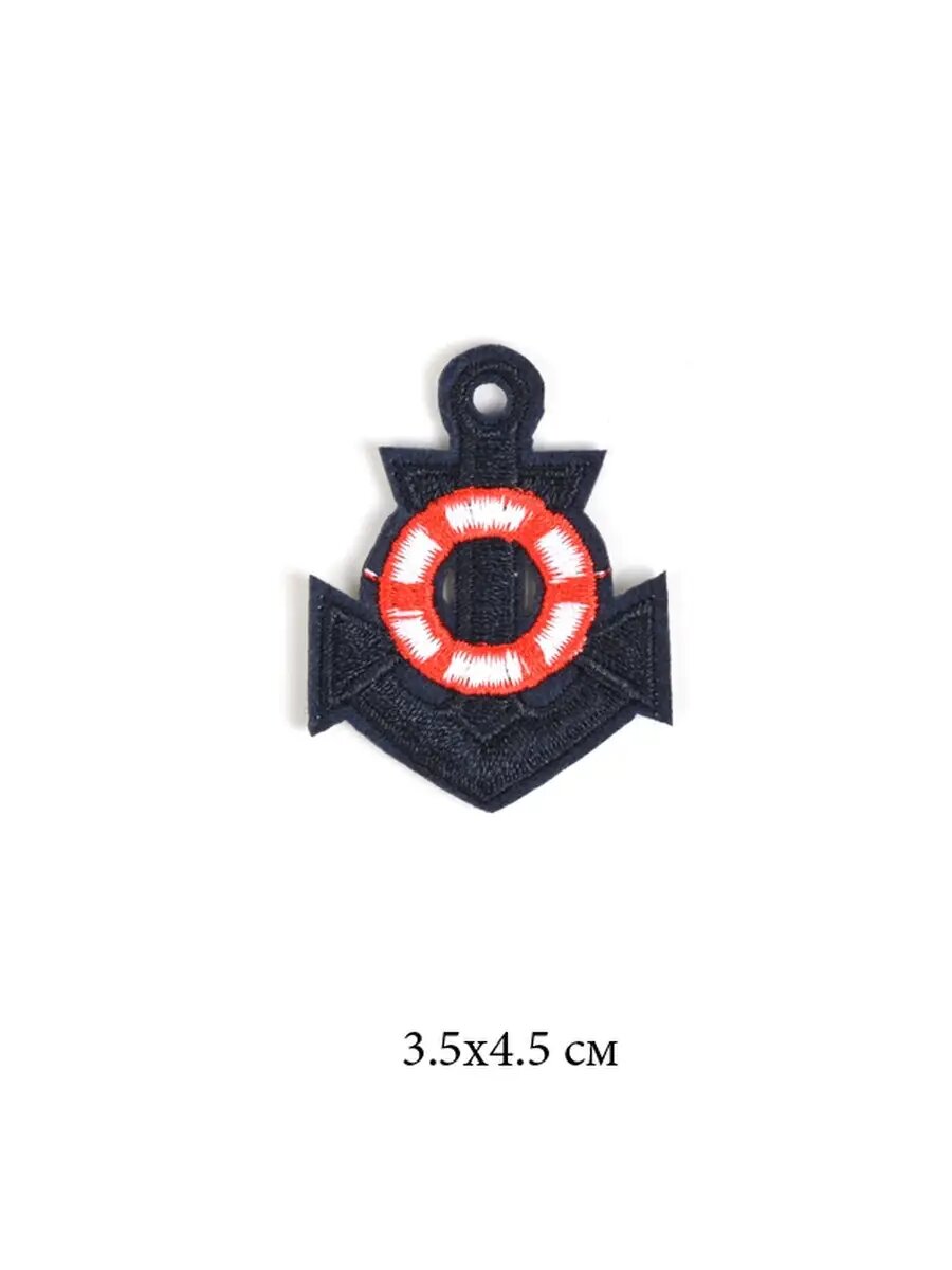 Термоаппликации Якорь 3,5х4,5 см 10 шт