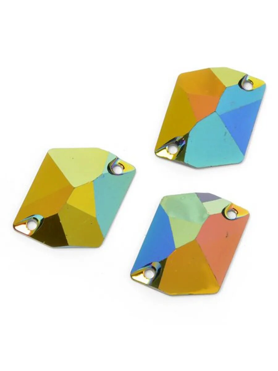 Стразы пришивные акриловые цв.1 21х20 мм уп.5шт