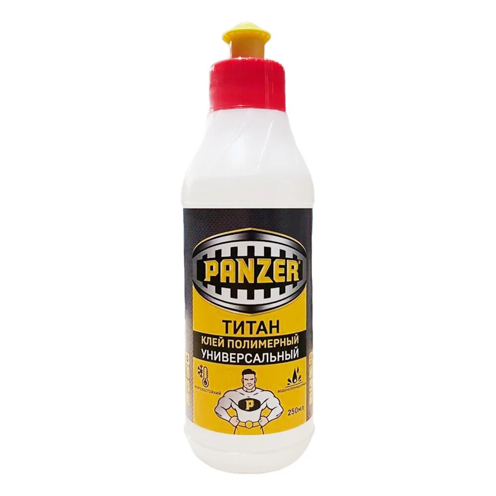 Полимерный универсальный клей PANZER 0.25 л, водостойкий, морозостойкий, для керамики, стекла, ткани и дерева