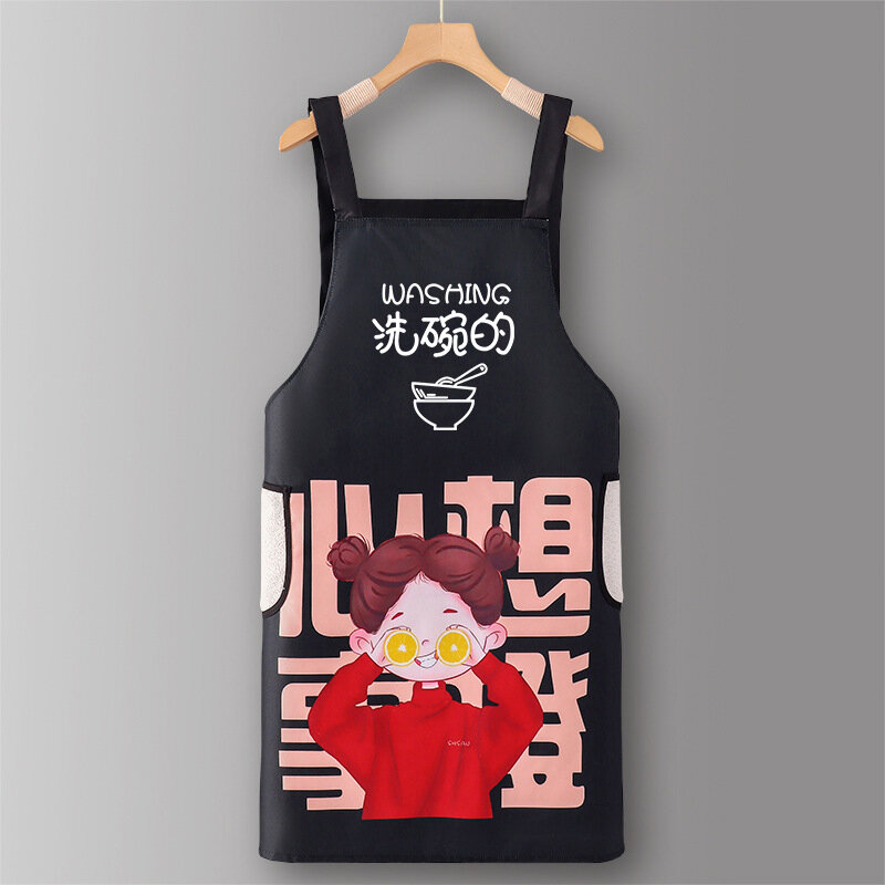 Фартук для мужа, кухонная домашняя рабочая одежда, простой халат, новый стиль, водонепроницаемый и маслостойкий, настраиваемый