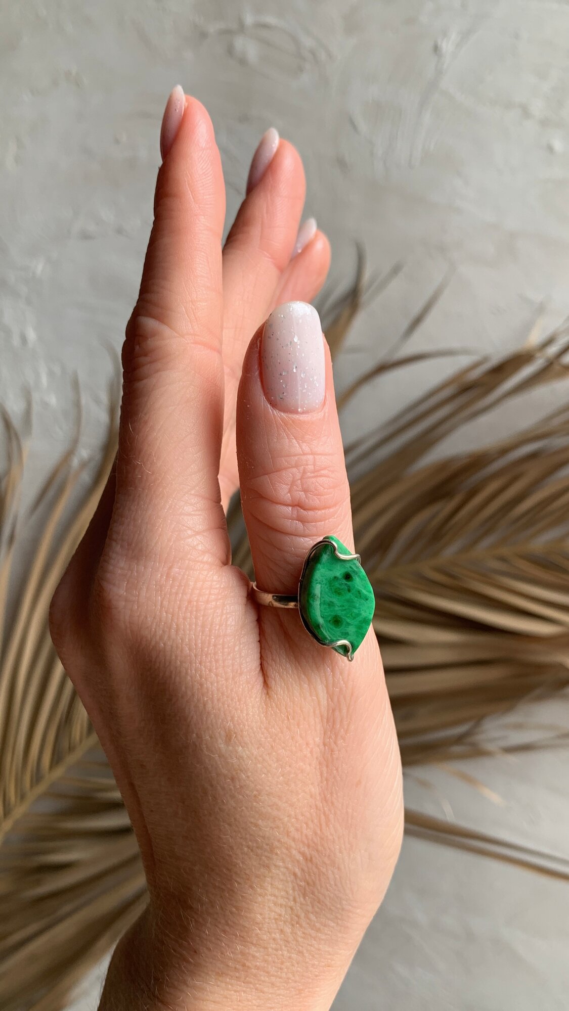 Кольцо-кулон, жадеит