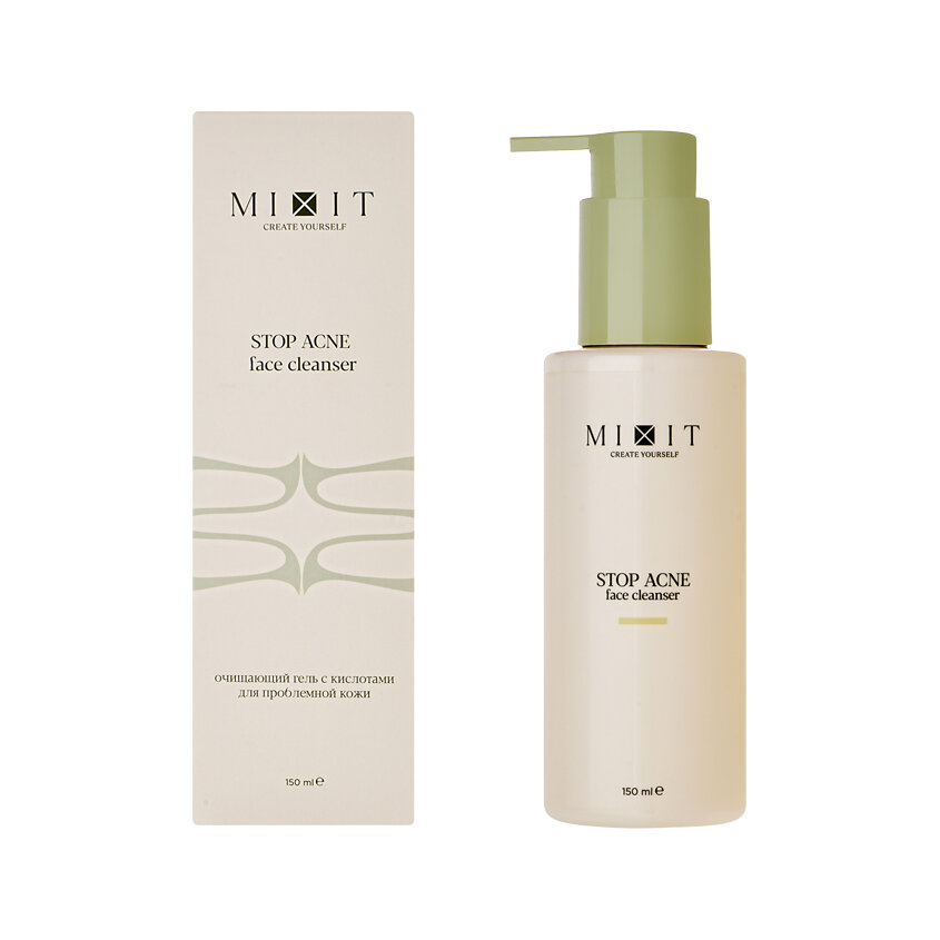 Гель для умывания MIXIT STOP ACNE очищающий с кислотами для проблемной кожи 150 мл