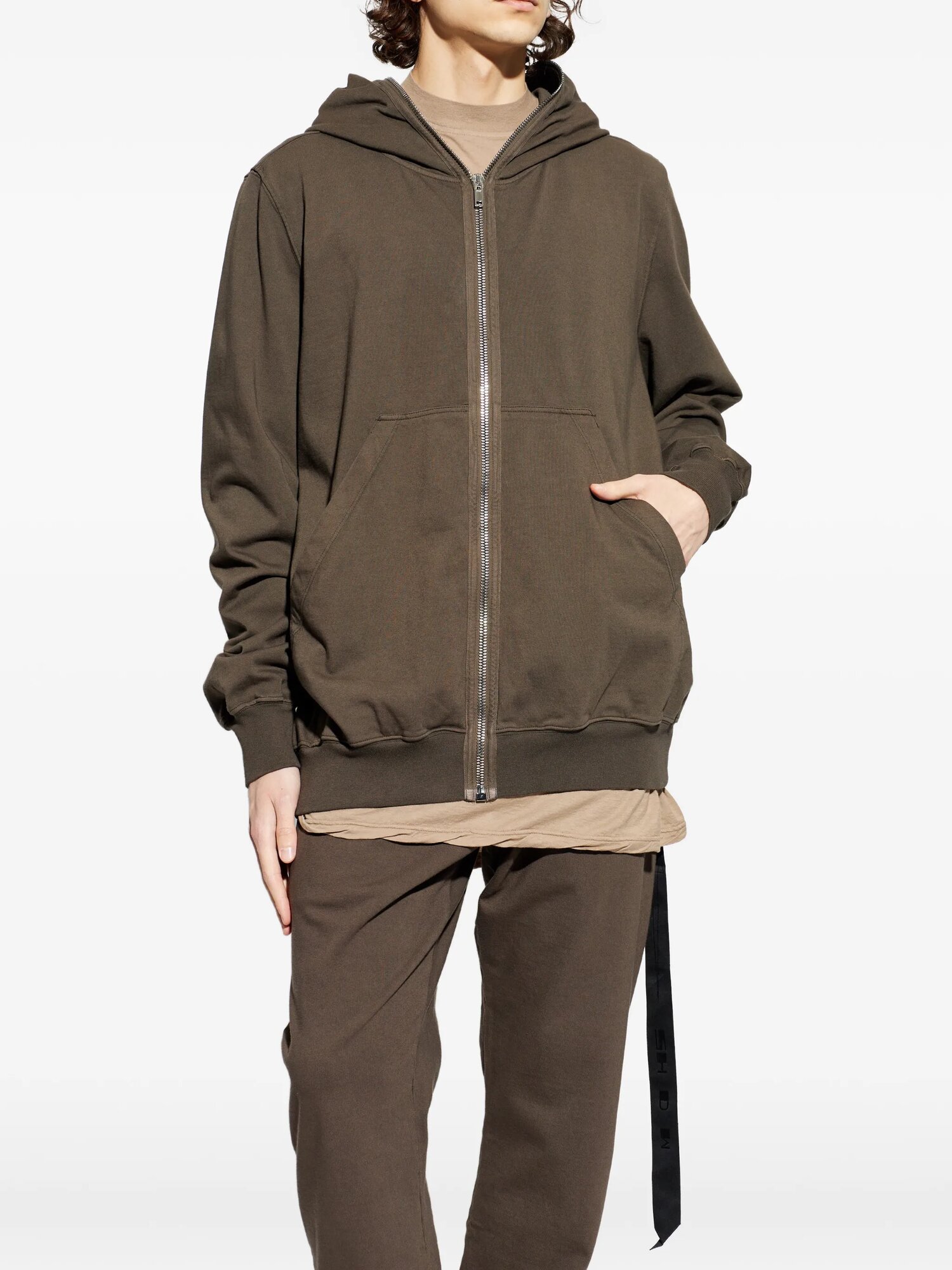Худи Rick Owens Zip-up hoodie, размер 50, , коричневый — фото 1