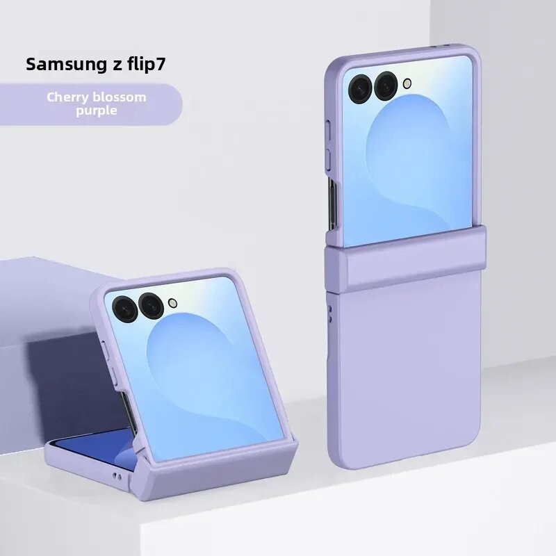 Чехол Для Samsung Z Flip 8/7/6/5/4/3 — Однотонный, Полностью Galaxy Z Flip3 5G, Фиолетовый, Purple