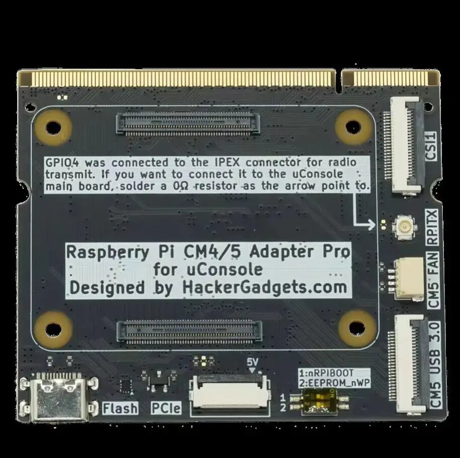 UConsole адаптерная плата VAYIKE для Raspberry Pi CM4/CM5 — фото 1