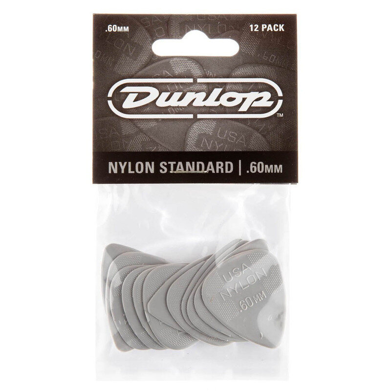 Набор медиаторов 0.60mm Dunlop 44P.60 Nylon Standard набор 12шт