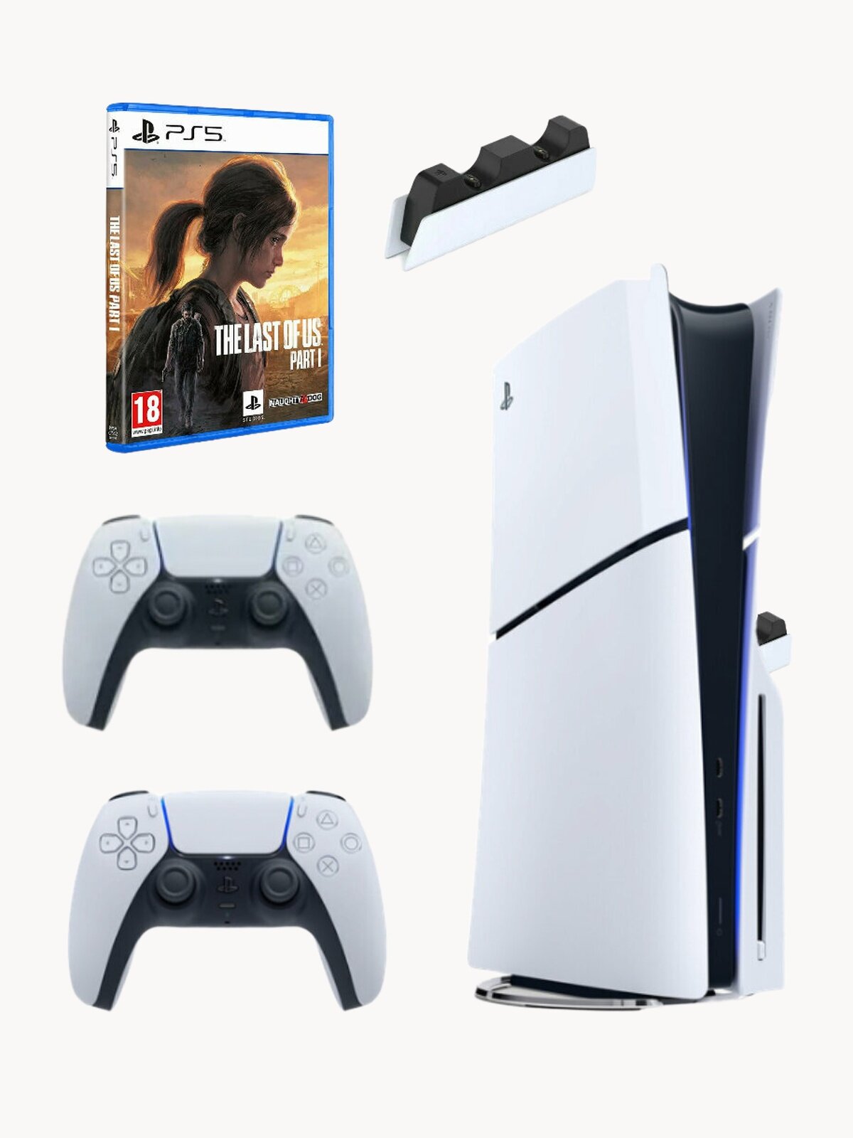 Игровая приставка Sony PlayStation 5 Slim, 1ТБ(с дисководом), 2й белый + The last of us 2 remake