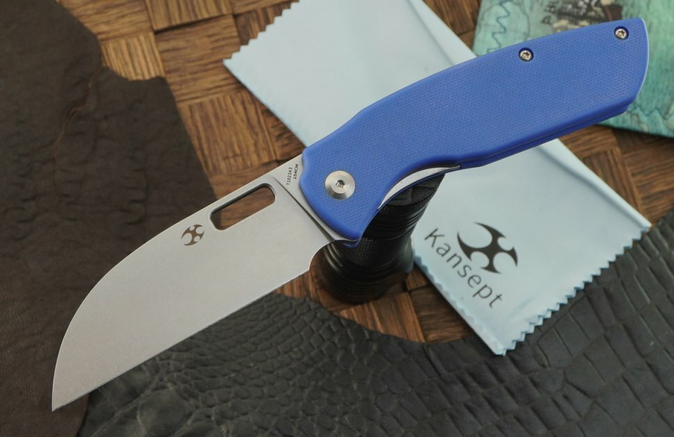 Складной нож Kansept Knives Convict, сталь 154CM, рукоять синий G-10