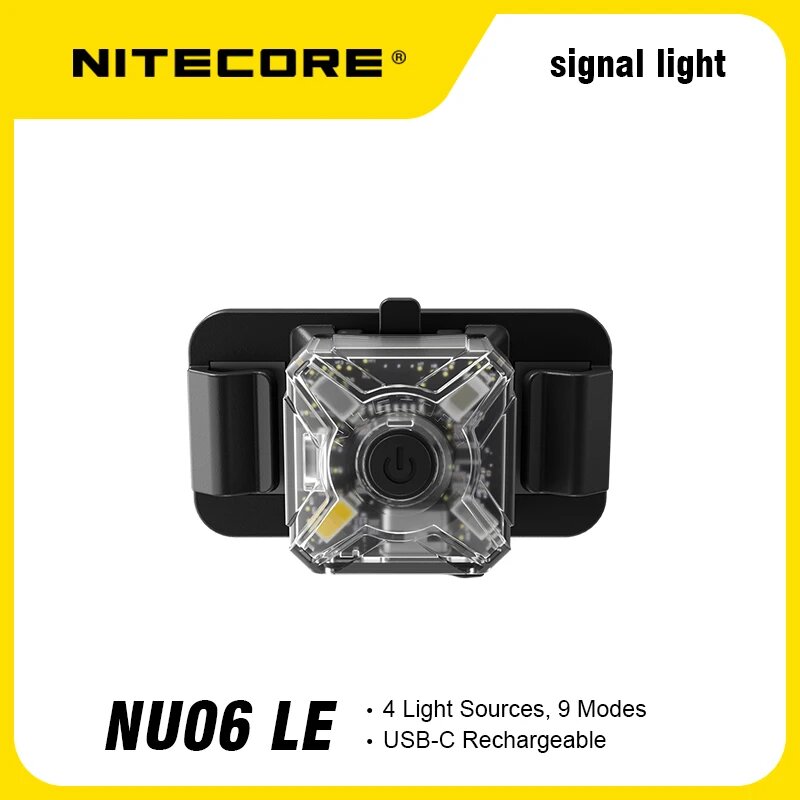 Вспышка для телефона NITECORE NU06, яркая лампа, вспышка для телефона, 15 люмен, тактическая вспышка с зарядкой от USB