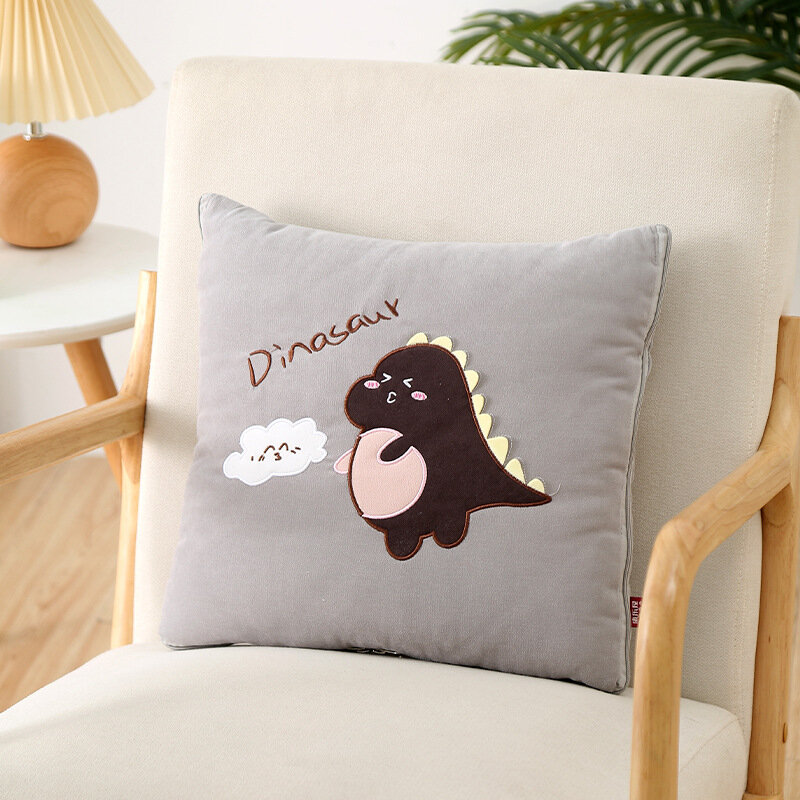 Горячая продажа милой мультяшной подушки-одеяла двойного назначения 2-в-1 для дома, автомобиля, офиса и путешествий, многофункциональная подушка-одеяло