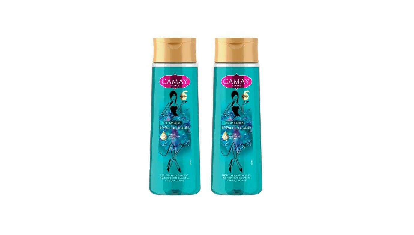 Camay гель для душа гипнотическая аура, 250 мл, 2 шт
