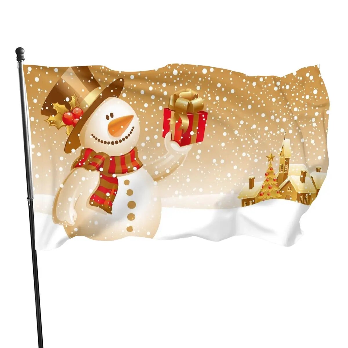 Красный флаг лося с Рождеством и металлическими втулками, новогодний праздничный флаг, рождественская вечеринка, сад, двор, дом, украшение в помещении и на открытом воздухе