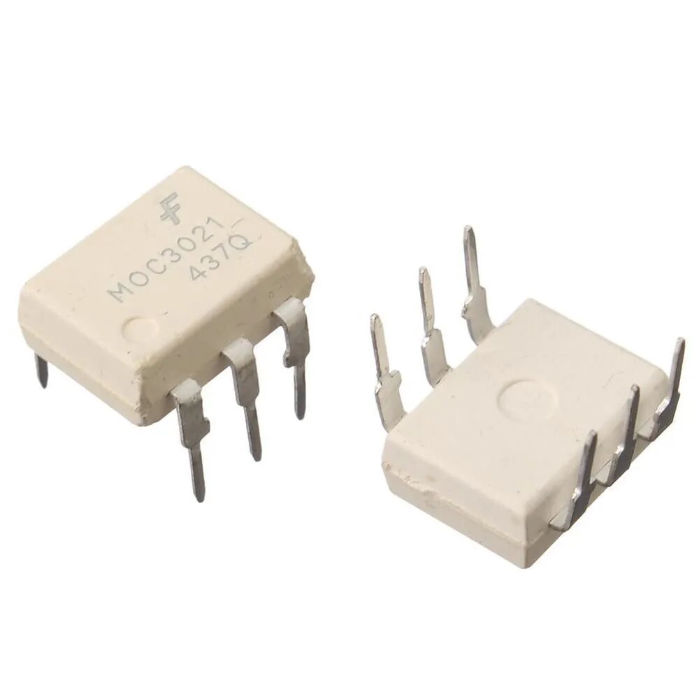 MOC3021, Оптопара с симисторным выходом 400В,10 штук.