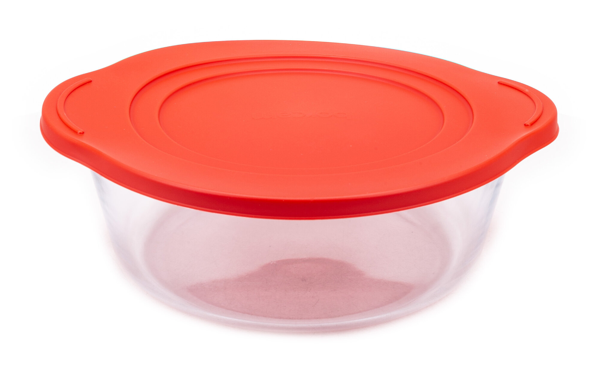 Форма для запекания Borcam / Боркам с пластиковой крышкой, круглая, из жаропрочного стекла, 251х220мм, 2л / емкость для выпечки