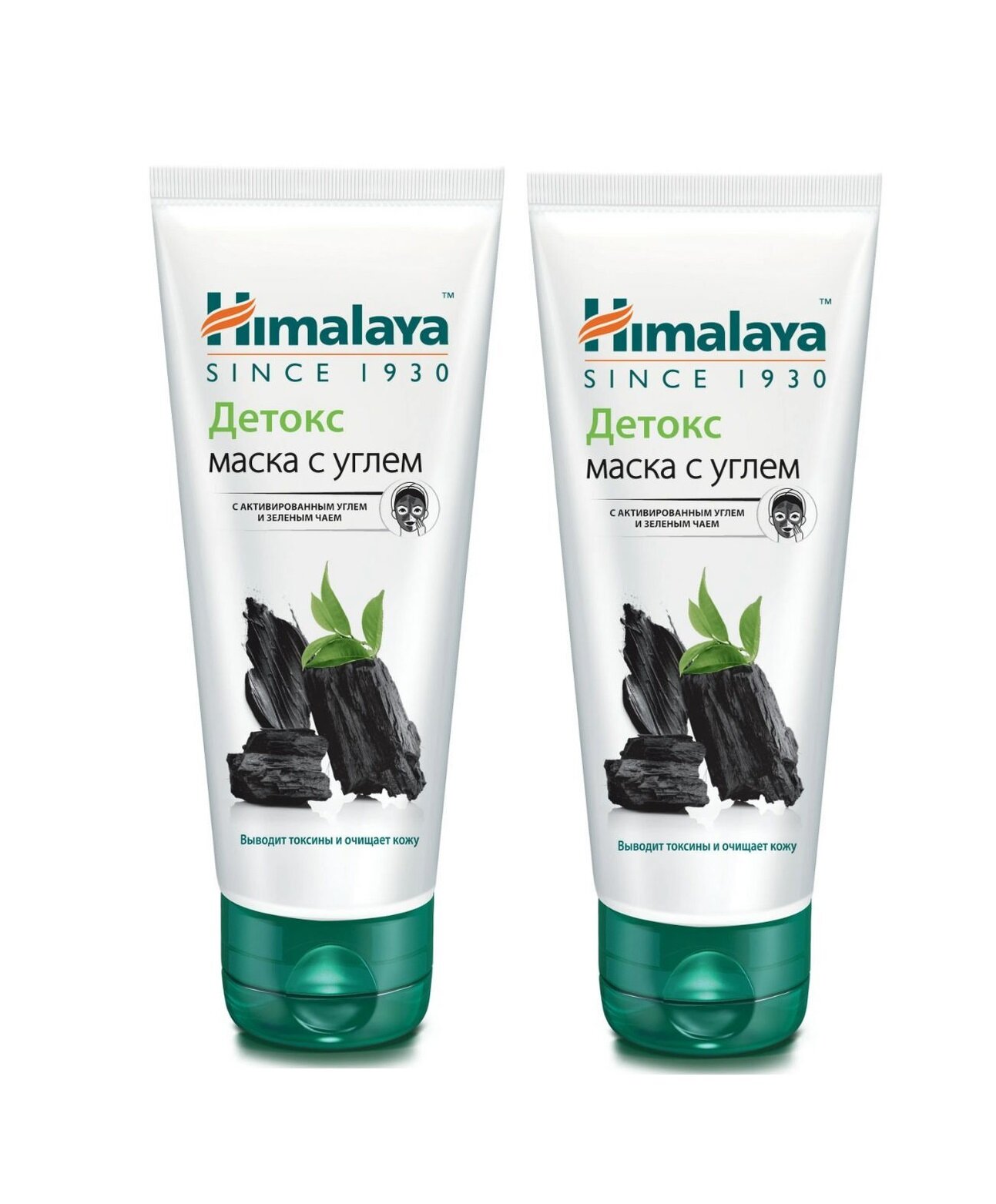 Himalaya Herbals Детокс маска для лица черная очищающая с Углем, 75 мл 2шт