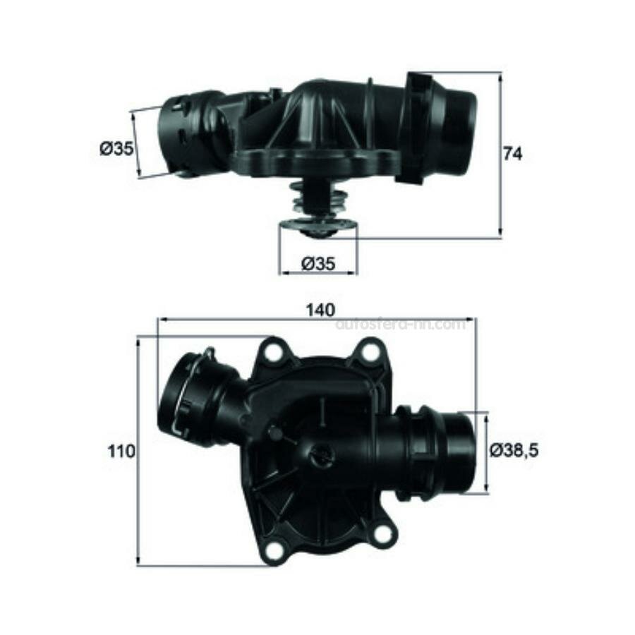 MAHLE TI23388 Термостат BMW: 3 (E46) 330 d/330 xd 98-05, 3 Touring (E46) 330 d/330 xd 99-05, 5 (E39) 525 d/530 d 95-03, 5 Touring (E39) 525 d/530 d 97-04, 7 (E38) 730 d 94-01