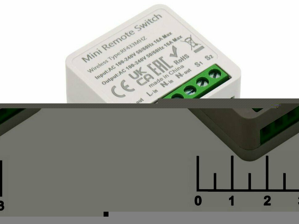 Приемник (радиореле) 1 канальный дистанционного управления 220V 10A 433 МГц