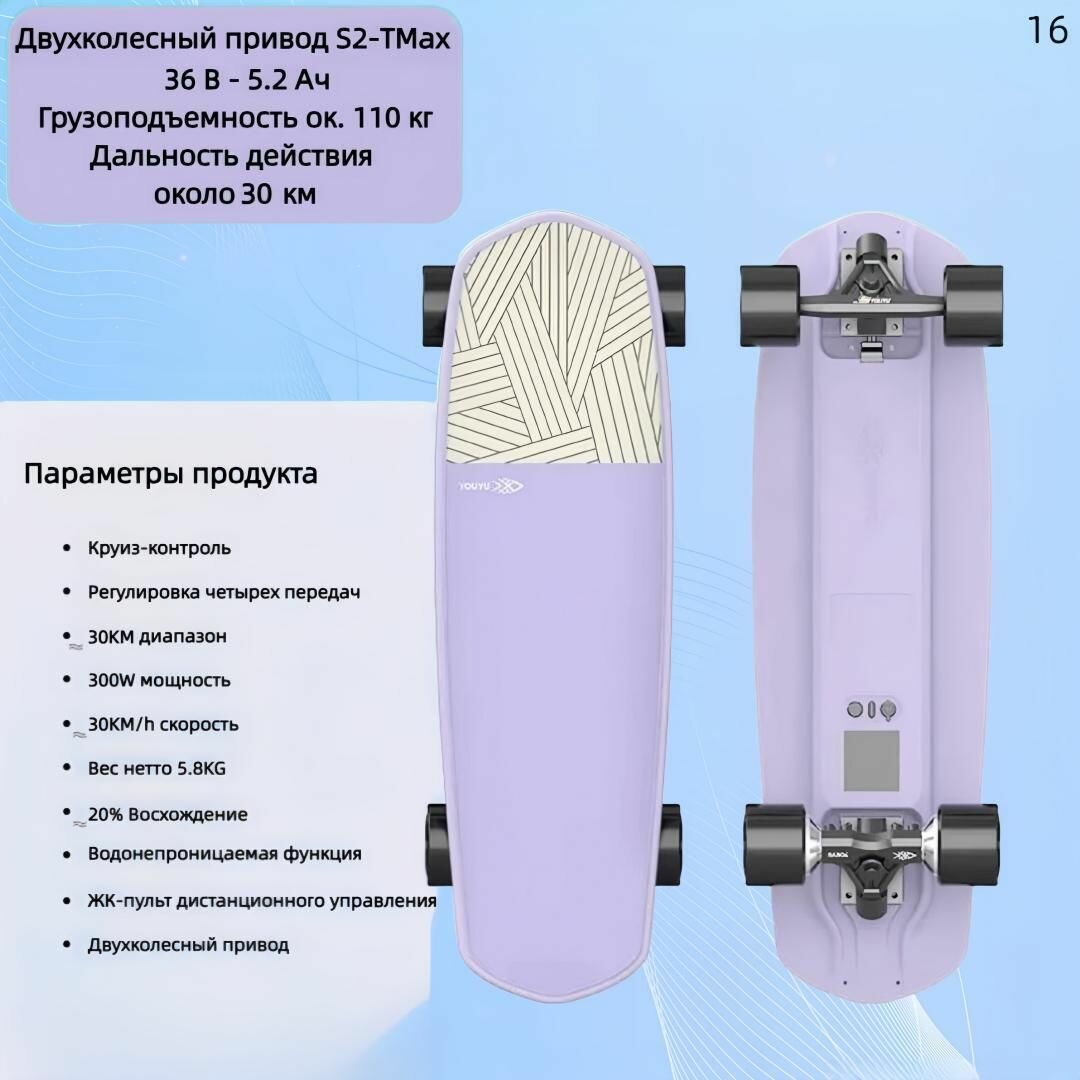 Двухприводный четырехколесный электрический скутер, интеллектуальный транспорт высокого класса