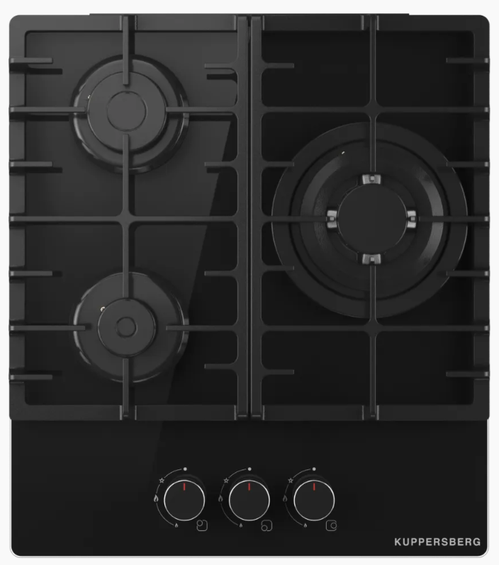 Газовая поверхность Kuppersberg FG 46 B, 45 см, решетки: чугунные, черный, Китай