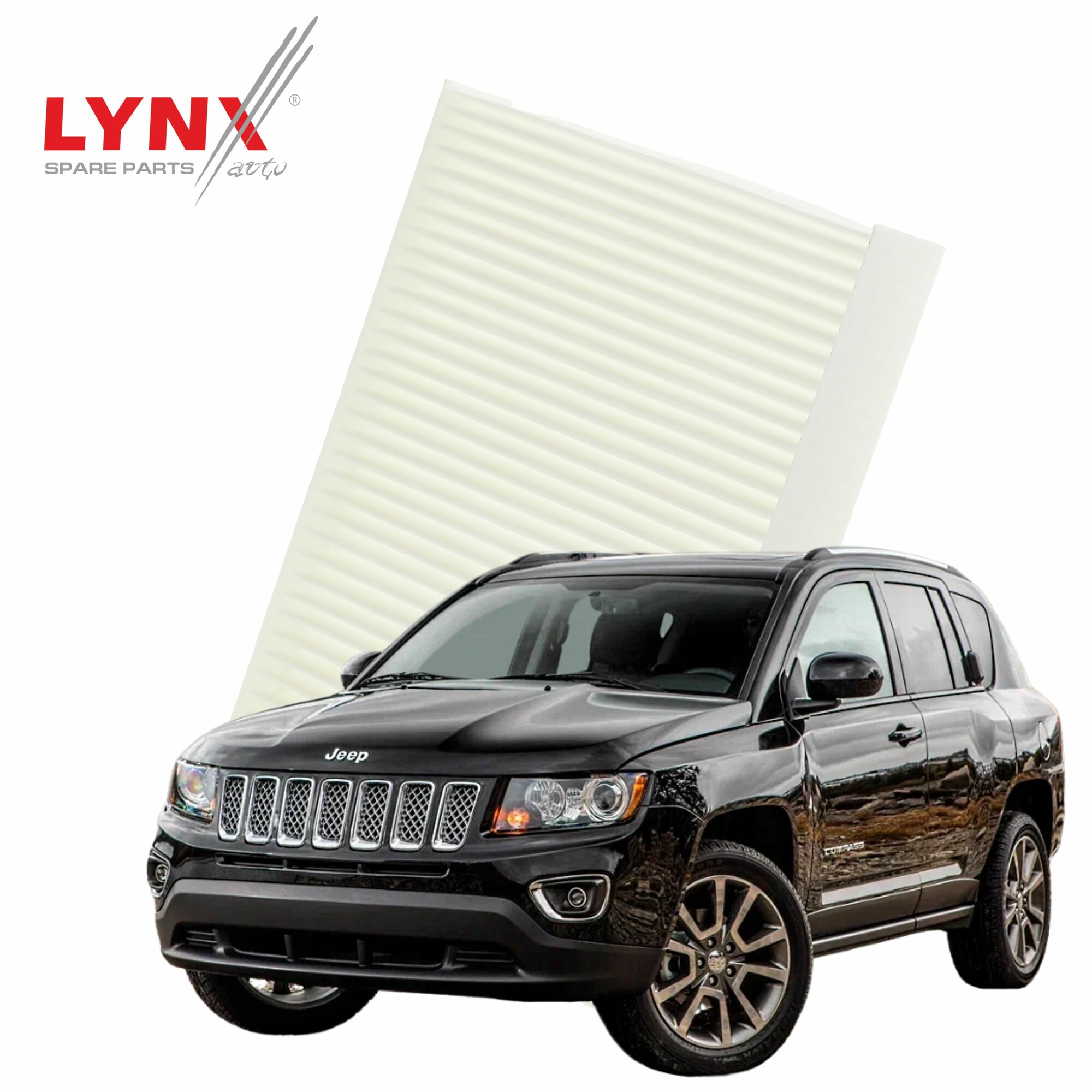 Фильтр салонный Jeep Compass (1) / Джип Компас 2006 2007 2008 2009 2010 2011 2012 2013 2014 2015 / 1шт LYNXauto