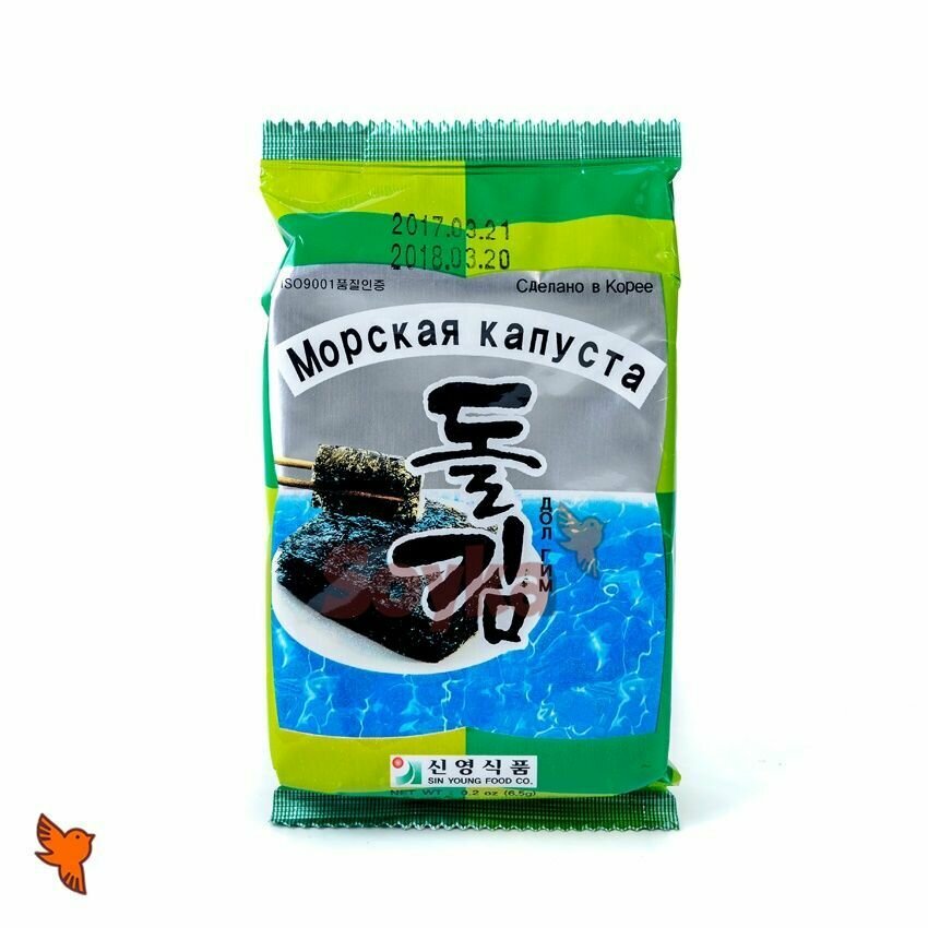 Хрустящая морская капуста обжаренная Дол Гим, 6.5г