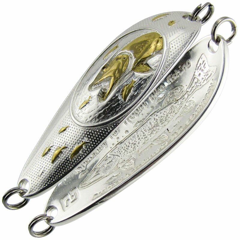 Блесна из латуни на лосося, покрыта золотом и серебром RB Эксклюзив 29гр - 4