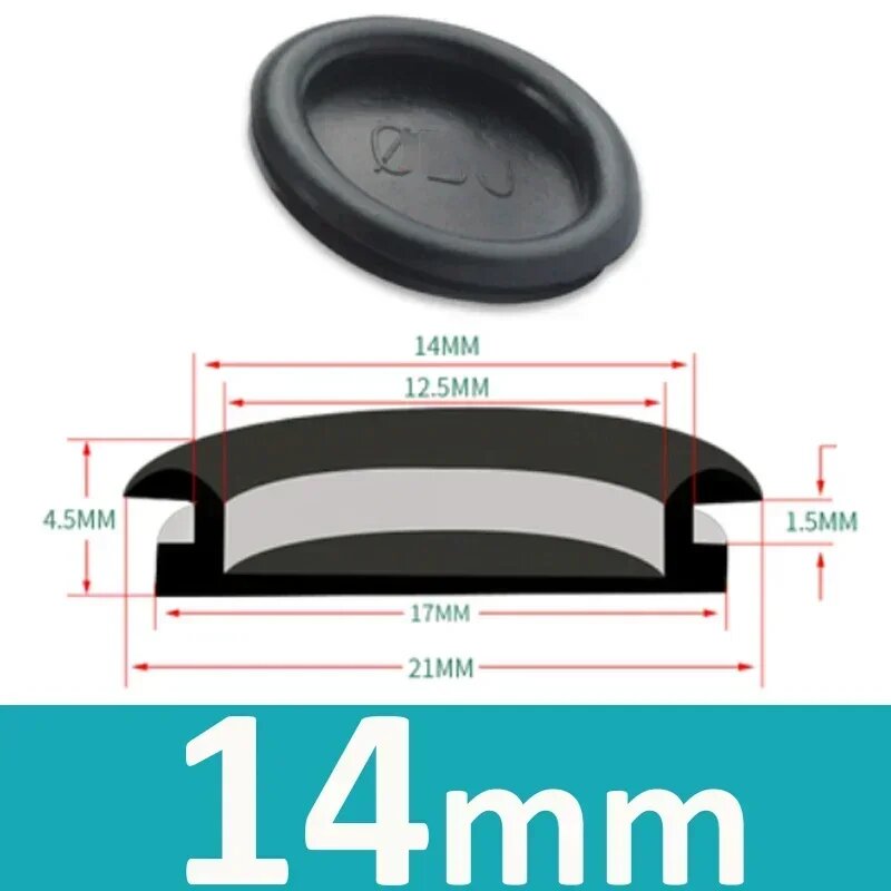 Резиновые заглушки для кабелей 14-150 мм 14mm, 5Pcs