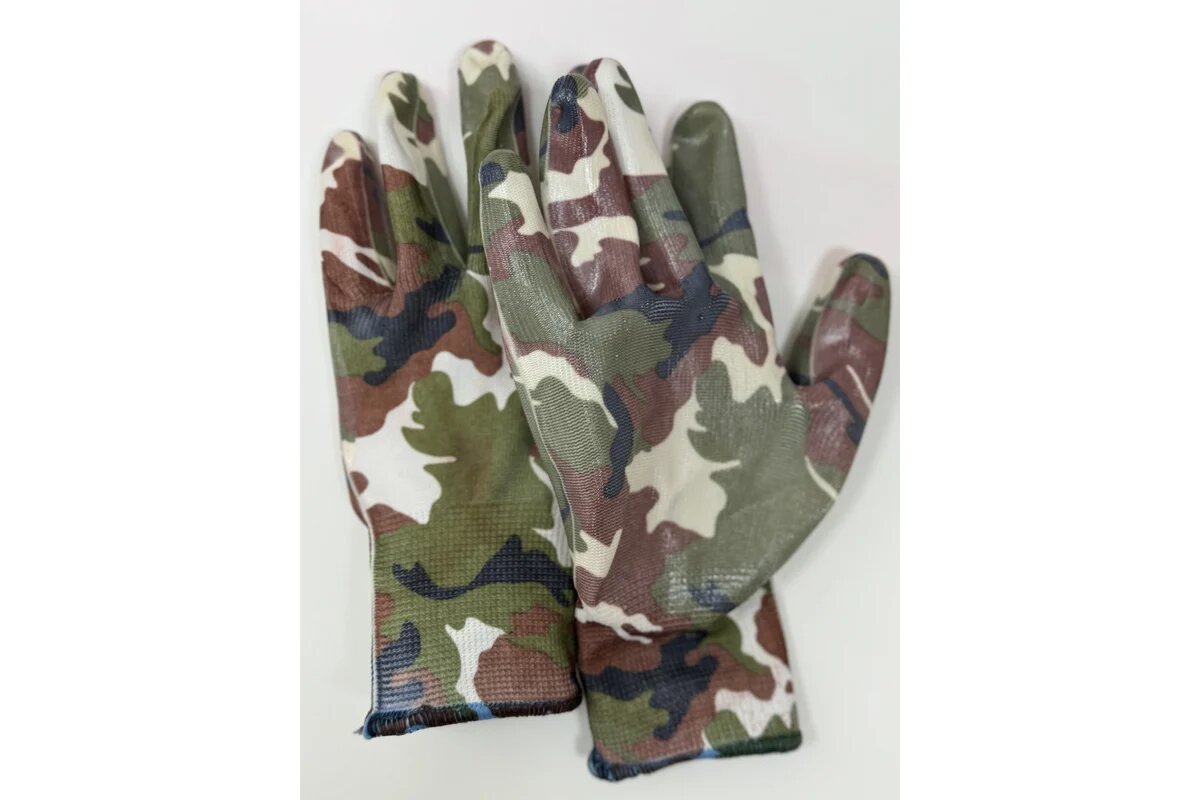 Gold Manibus Hortus Military 13 класс нейлоновые перчатки с нитриловым покрытием, размер M