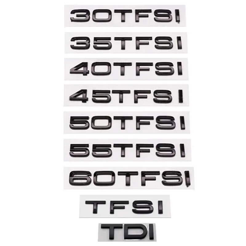 Логотип TFSI Gloss Black для Audi A4 A5 A6 A7 A8 Q3 Q5 Q6 Q7 Q8