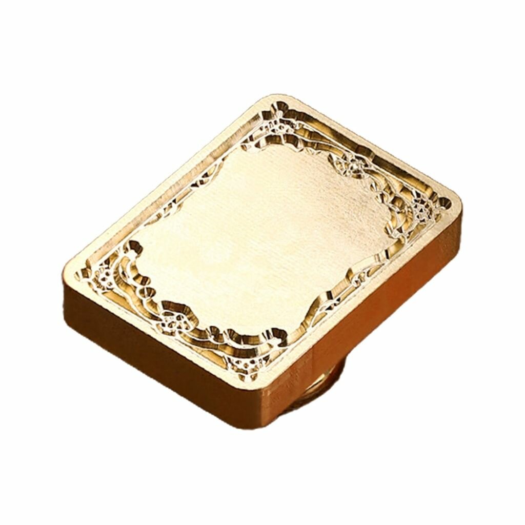 Штамп декоративный, Серия печатей из лака с простой рамкой, головка из латуни - рамка Звездной реки, 1 шт