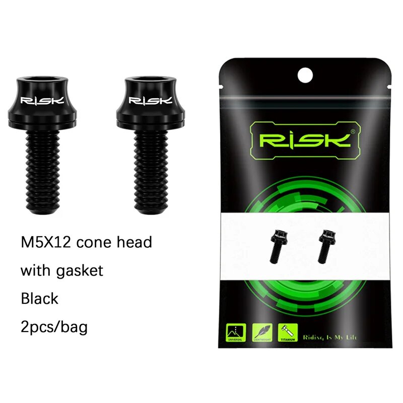 Титановые винты для держателя бутылки велосипеда 2 шт. B-Black