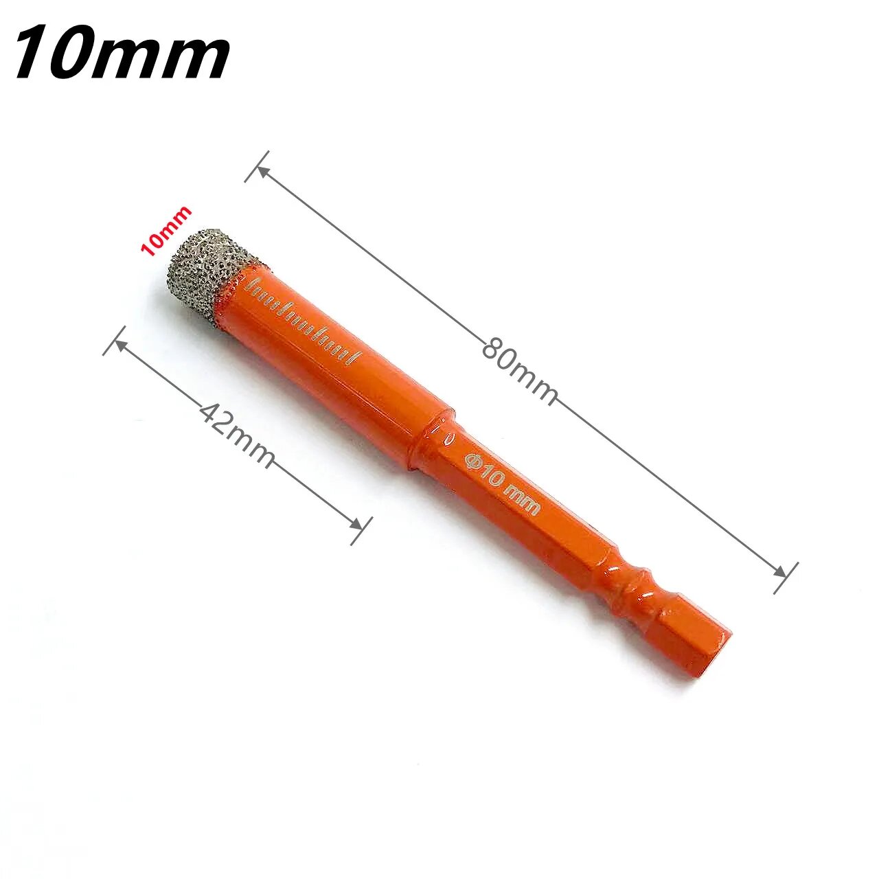 Набор сухих алмазных сверл для гранита, керамической мраморной плитки, камня, стекла, твердого 10mm