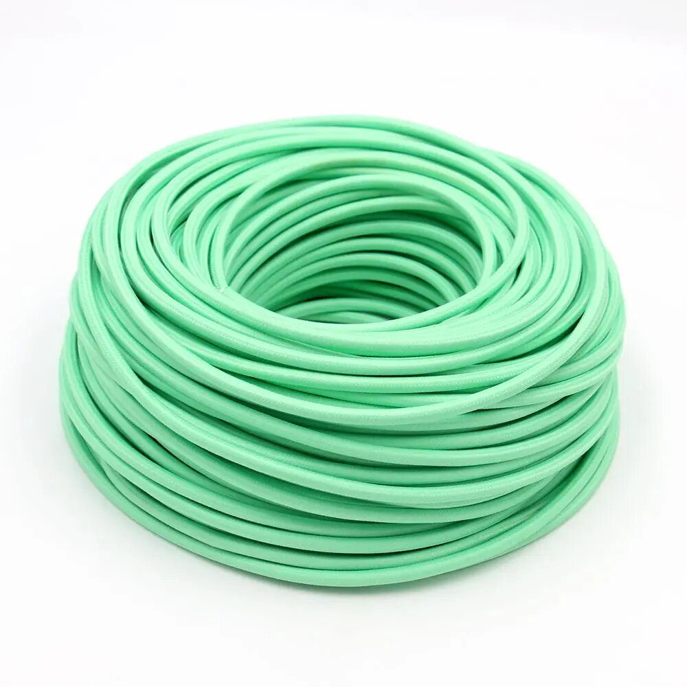 Текстильный провод 3x0.75мм2 Mint- green, 2 м