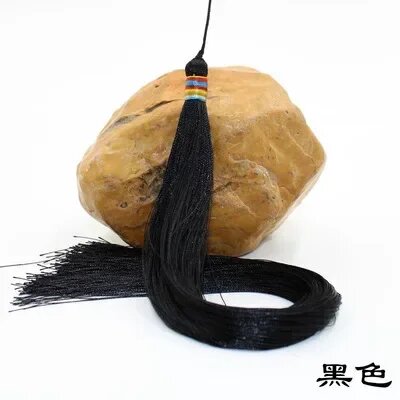 Супер длинные кисточки из полиэстера 30 см Черный, Black