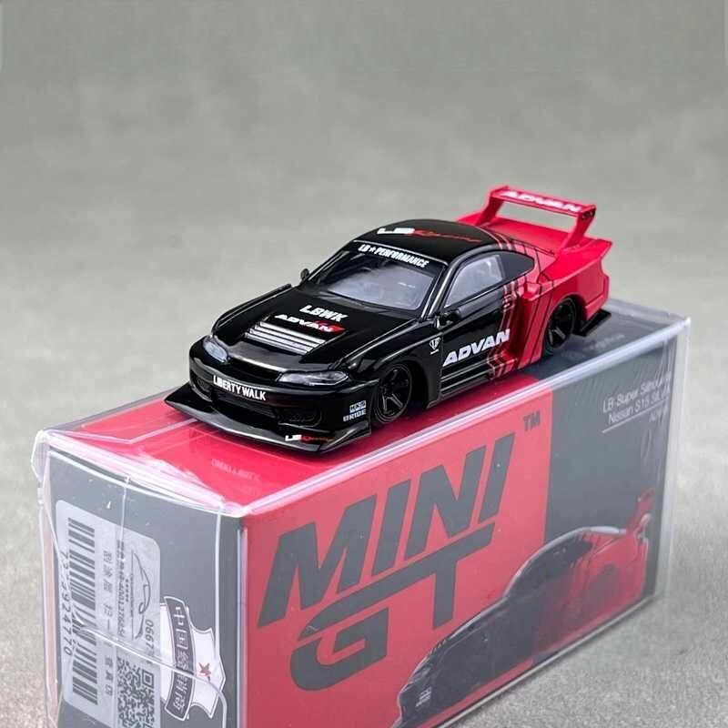 Машинка TSM Mini GT 1/64 #649 Nissan S15 SILVIA ADVAN Die-cast Alloy Car Model Collection Gift