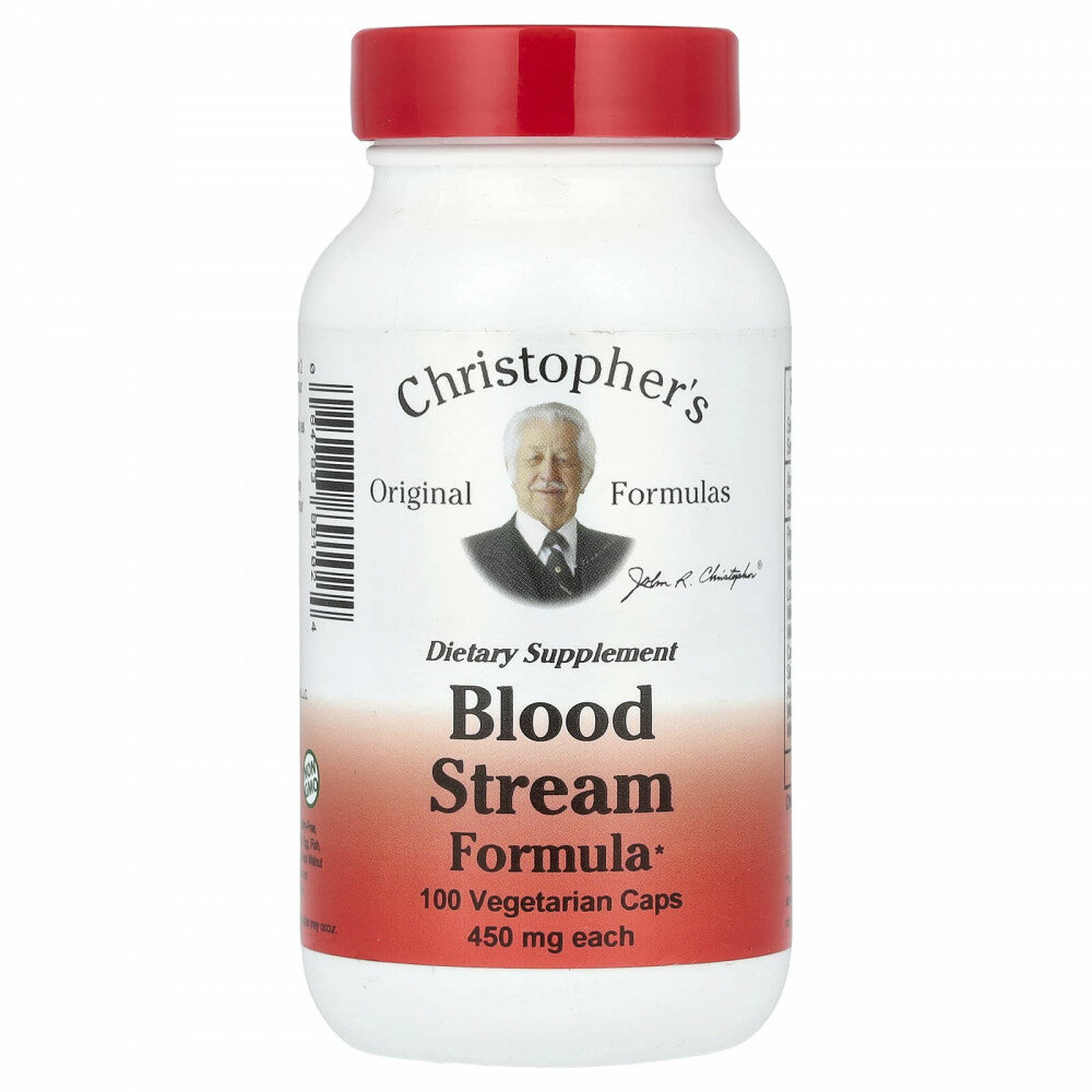 Christopher's Original Formulas, Blood Flow, формула для кровотока, 100 вегетарианских капсул