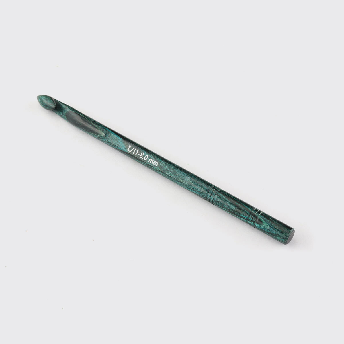 Крючок для вязания KnitPro деревянный Dreamz, 8,00 мм, темно-зеленый