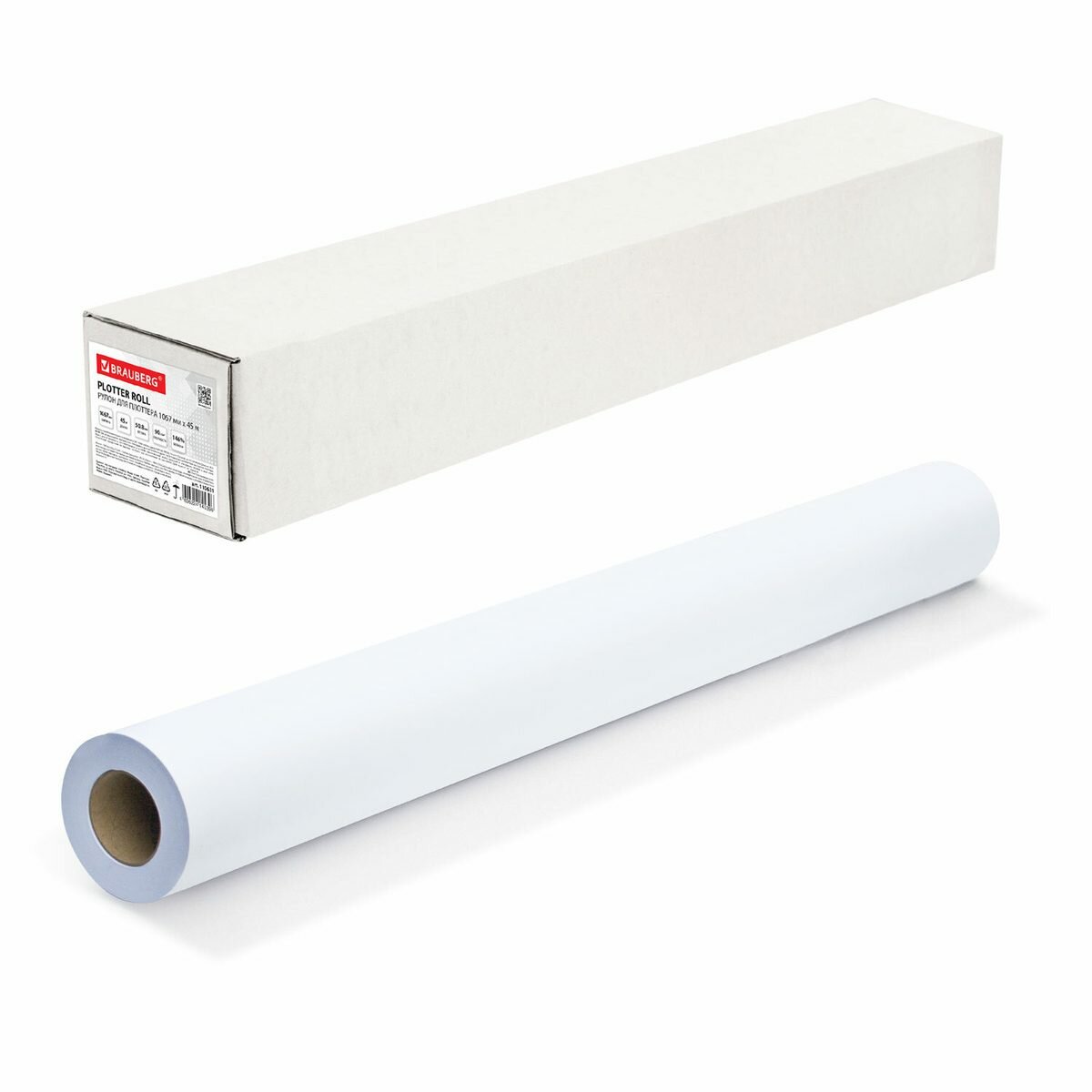 Бумага широкоформатная Brauberg (42" (1067мм), намотка 45м, 90г) (110631)