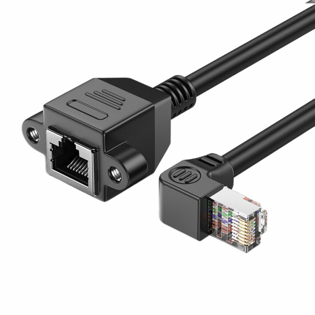 Удлинитель RJ45 от мужчины к женщине с отверстием для винта cat5-2m-up