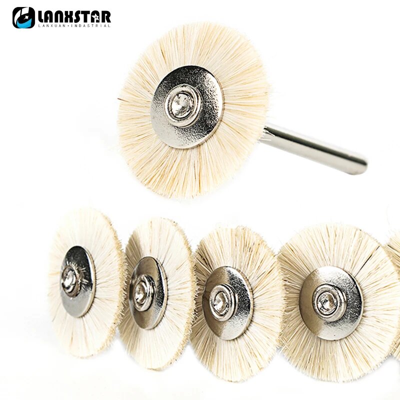 5 шт. нейлоновая полировальная кружка, щетка, абразивный хвостовик 3 мм для вращающихся инструментов, колес, абразивная полировка инструментов Dremel, аксессуары