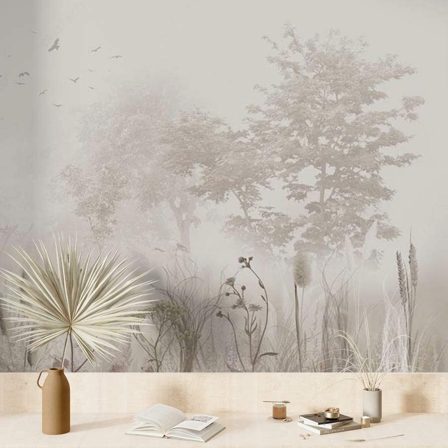 Фотообои Полевые цветы 13-501-L-Холст 270 x 400 см (ВхШ) Бесшовные, флизелиновые, влагостойкие обои