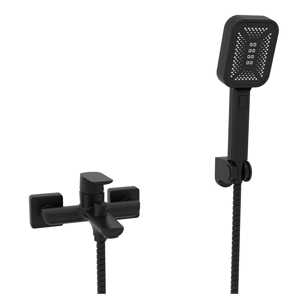 Смеситель для ванны и душа из латуни с лейкой и шлангом V073532-c от бренда Vieir