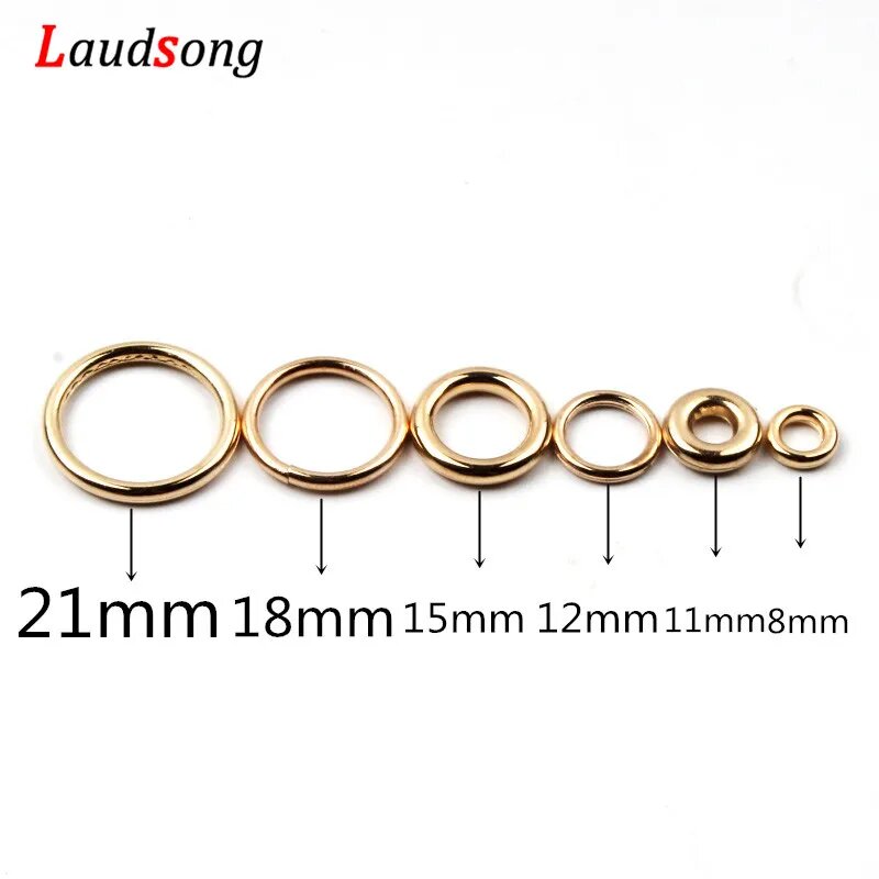 Пластиковые золотистые замкнутые колечки Laudsong 50 шт. 18mm x 50pcs, Gold Color