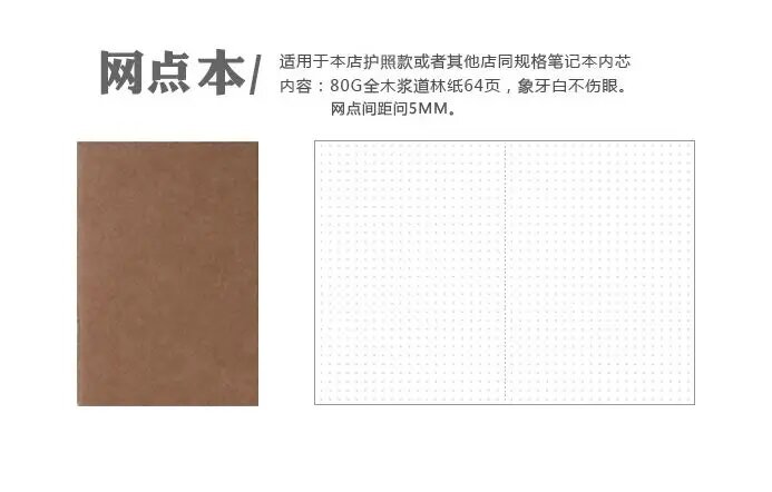 Блокноты Midori Traveler's Notebook 32 листа Dot Grid Paper