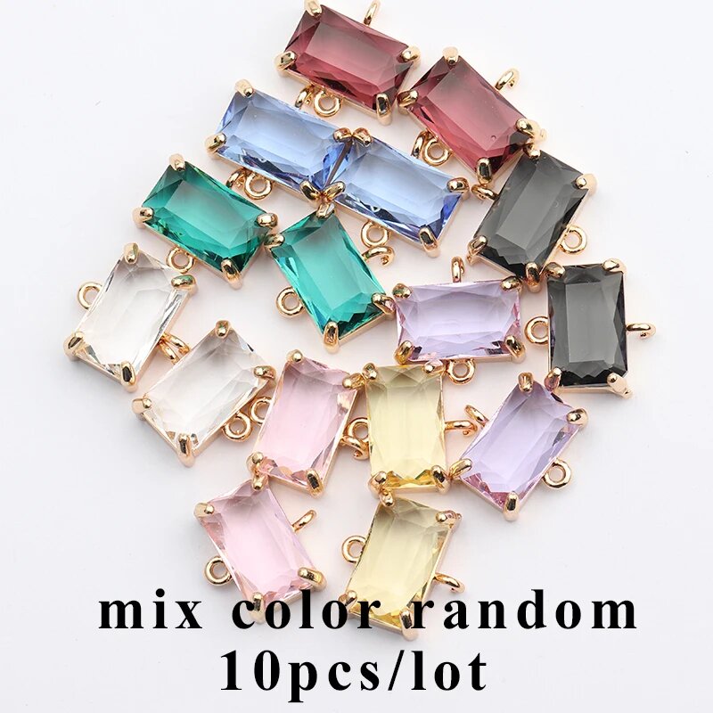 Assoonas M629 стеклянные подвески для сережек 10 шт M62909