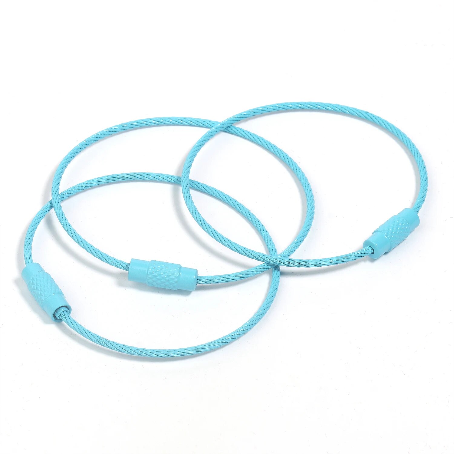 Брелоки AOHAYOOMQ из нержавеющей стали Голубой, Blue